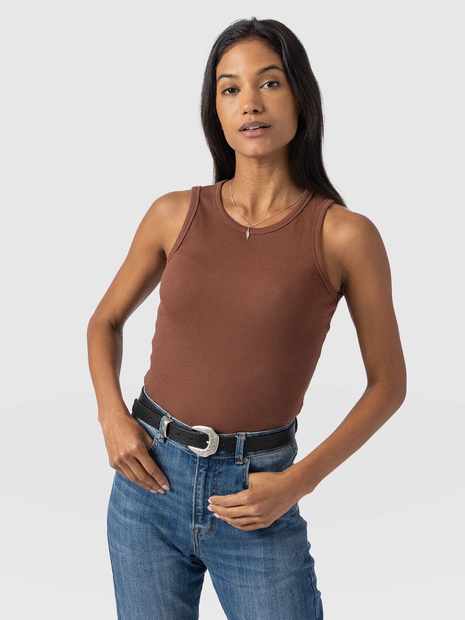 Nova Racer Vest - Russet Brown - Women's Vests | Saint + Sofia® USA – Saint + Sofia® Inc