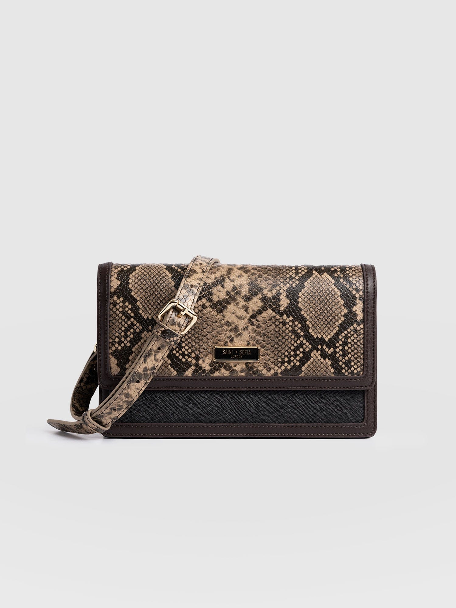 Rylee Cross Body Bag Brown Snake - Women's Cross-body Bag | Saint + Sofia® US – Saint + Sofia® Inc