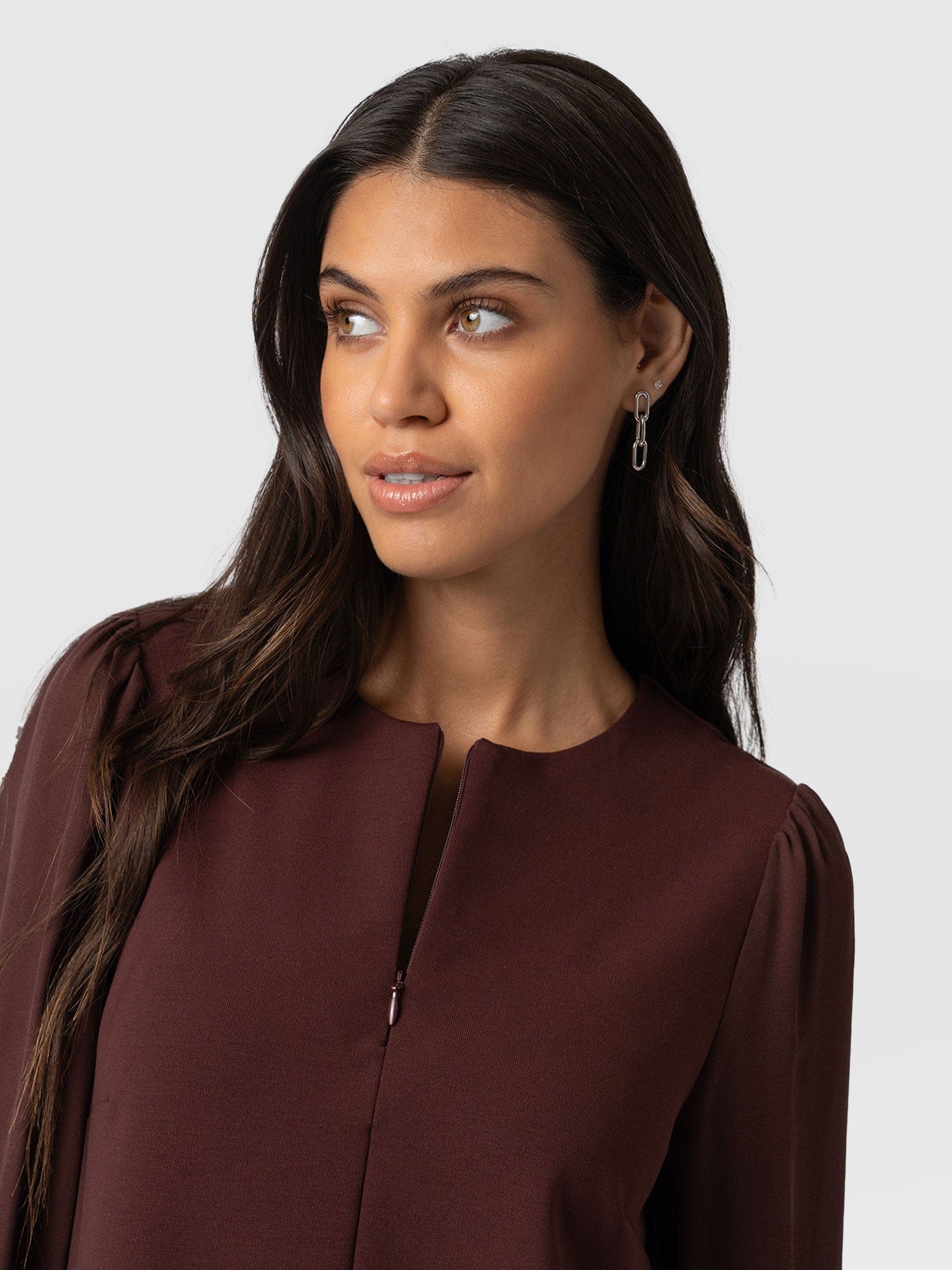 Esme Zip Up Dress Maroon - Women's Dresses | Saint + Sofia® US – Saint ...