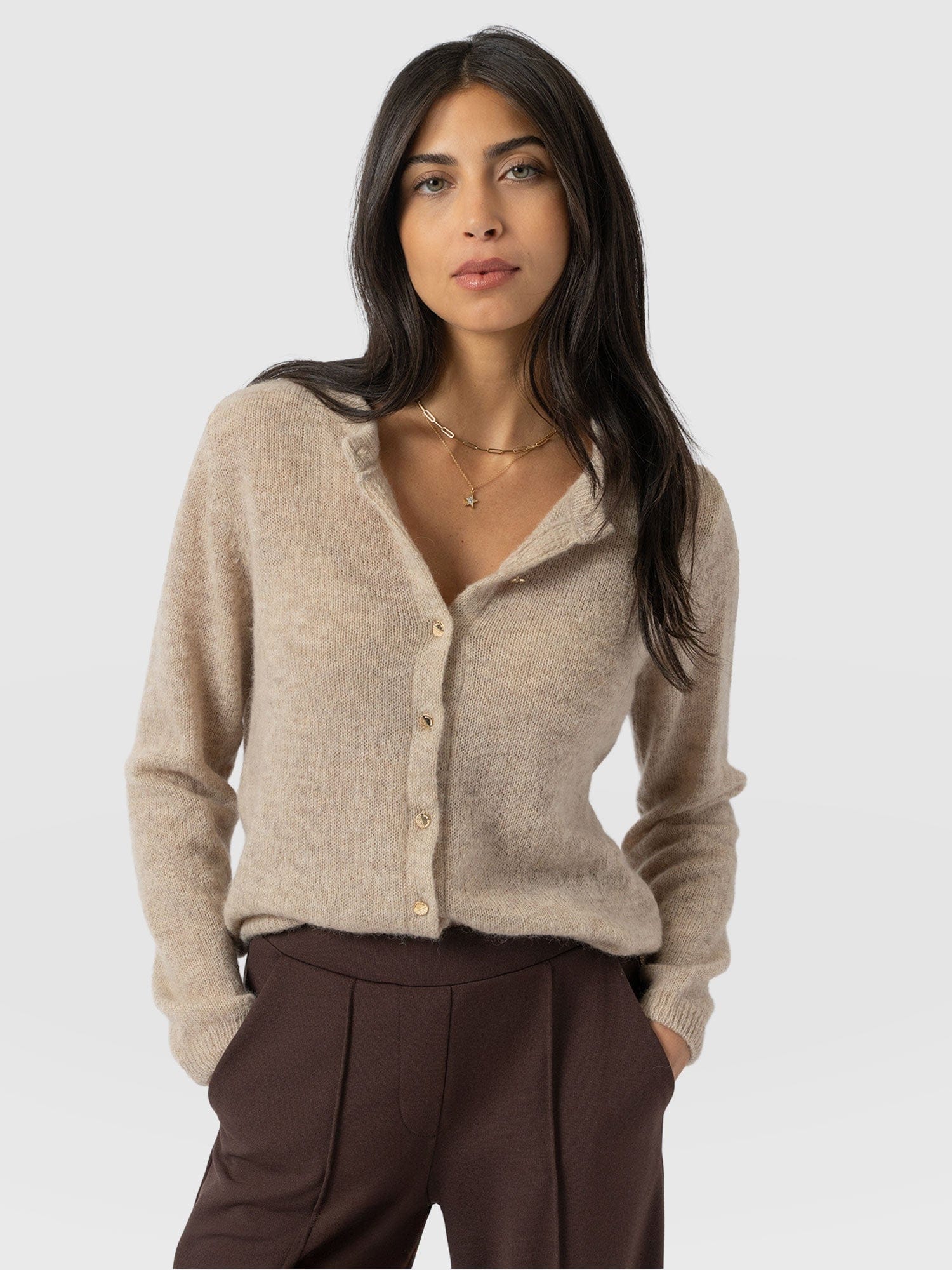 Ariella Cardigan Beige - Women's Cardigans | Saint + Sofia® US – Saint ...