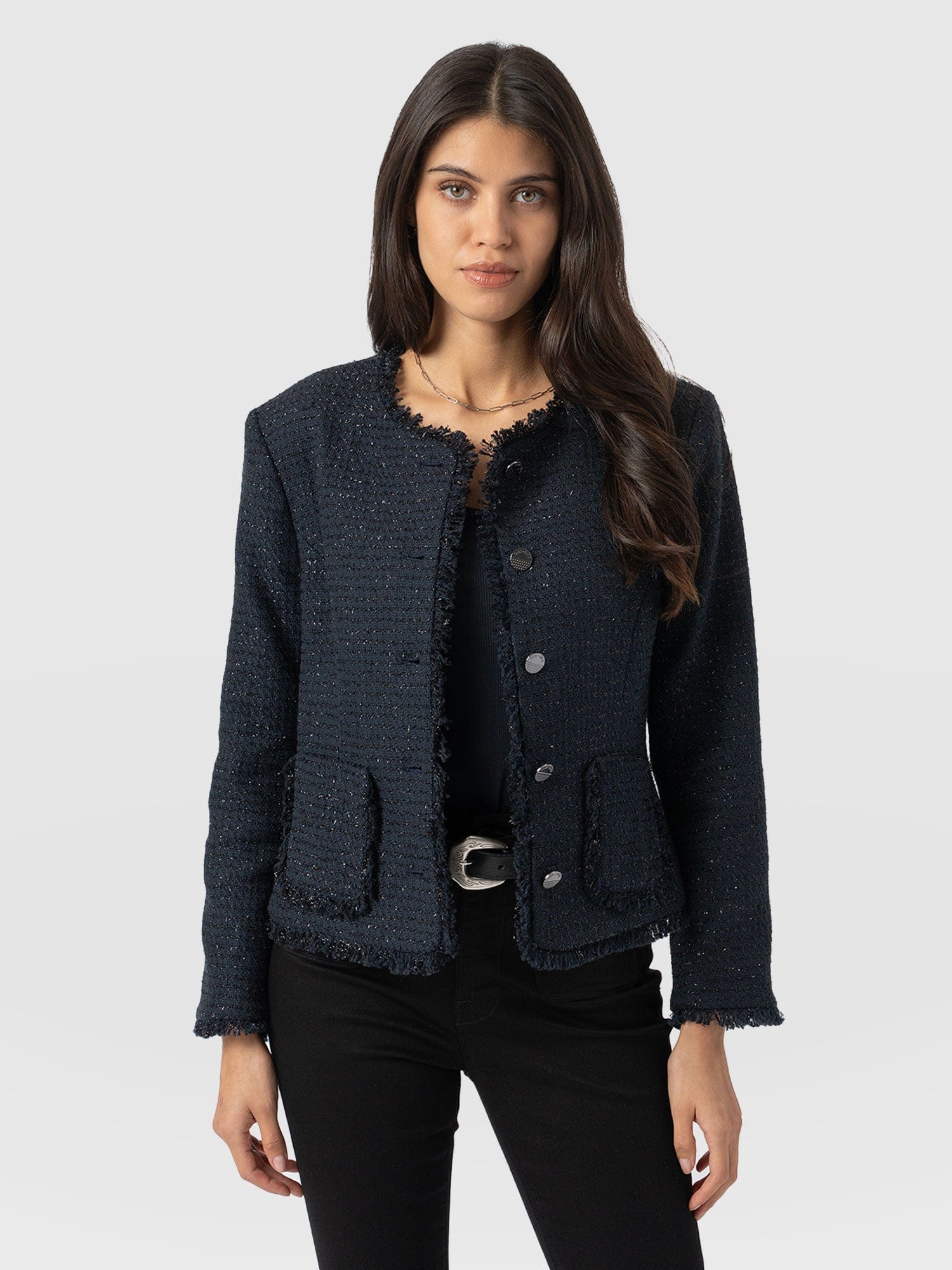 Ashby Jacket Navy - Women's Jackets | Saint + Sofia® US – Saint + Sofia ...