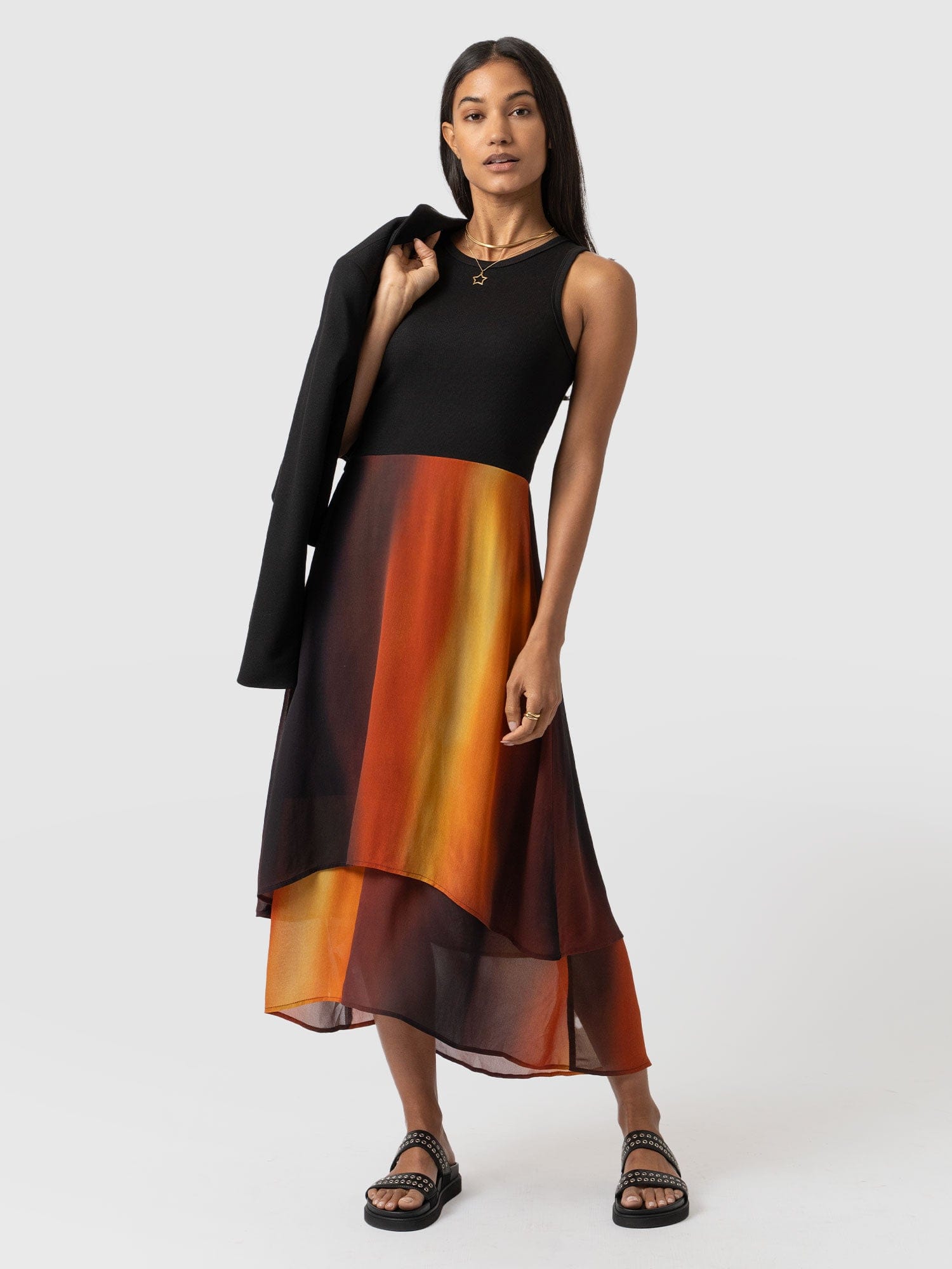 Etta Layered Dress Amber Gradient - Women's Skirts | Saint + Sofia® USA ...