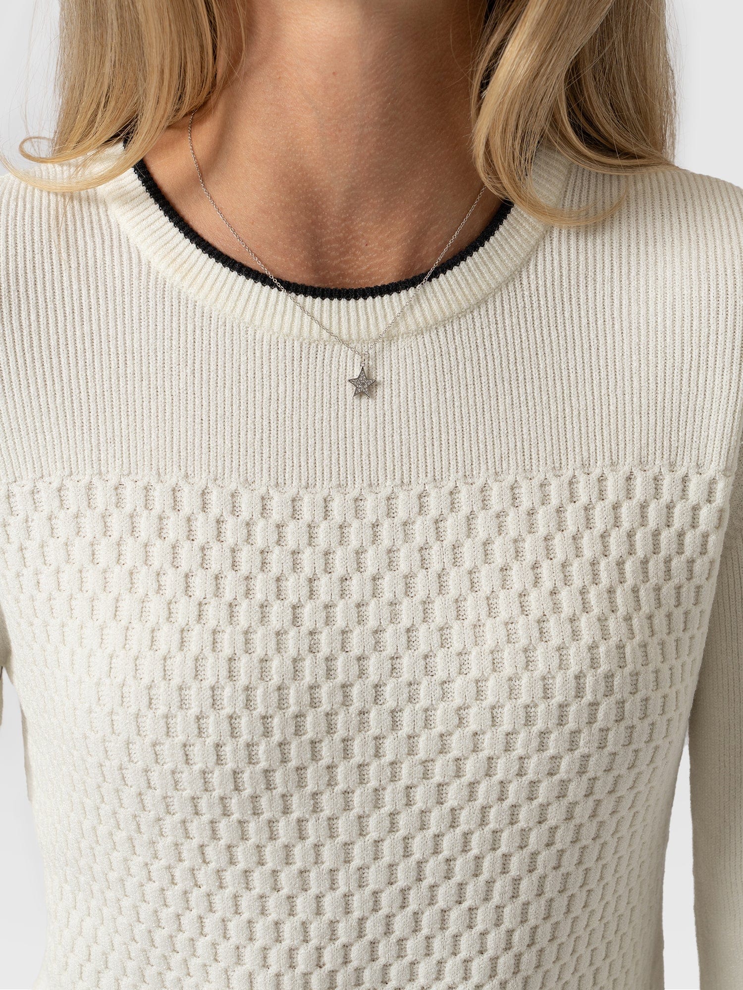 Honeycomb Rib Sweater Cream - Women's Sweaters | Saint + Sofia® USA ...