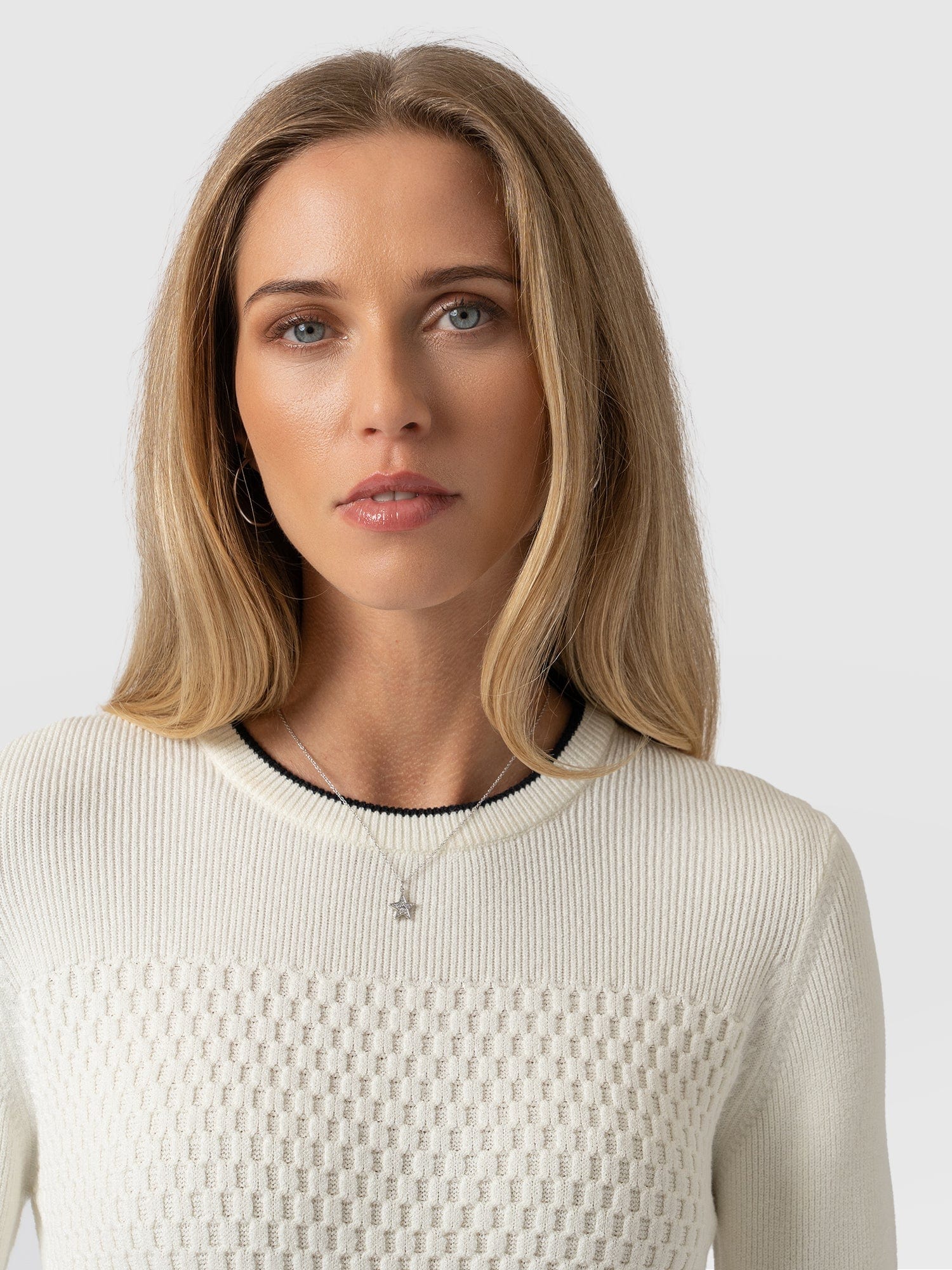 Honeycomb Rib Sweater Cream - Women's Sweaters | Saint + Sofia® USA ...