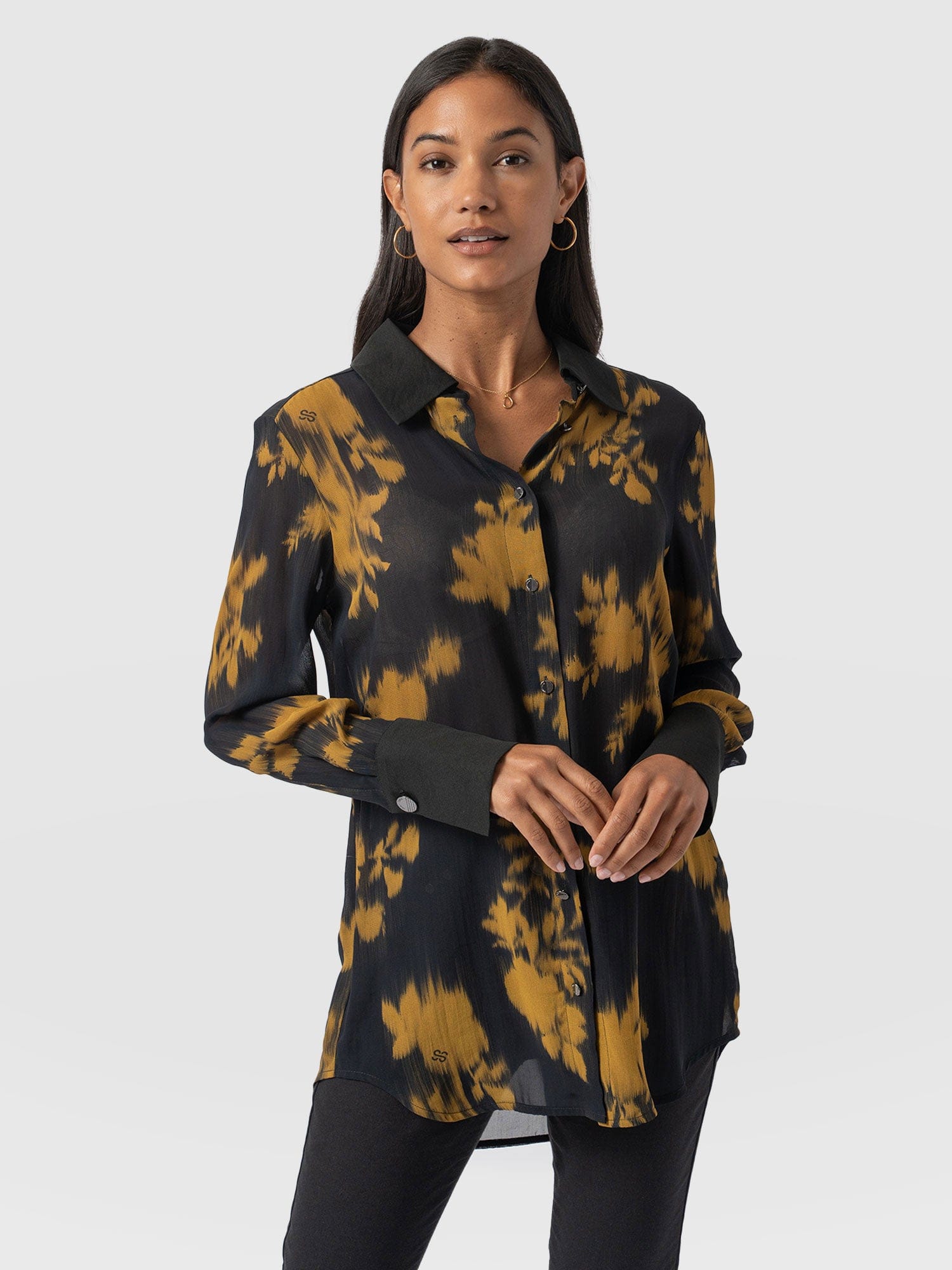 Madison Shirt Yellow Fade Floral - Women's Shirts | Saint + Sofia® US ...
