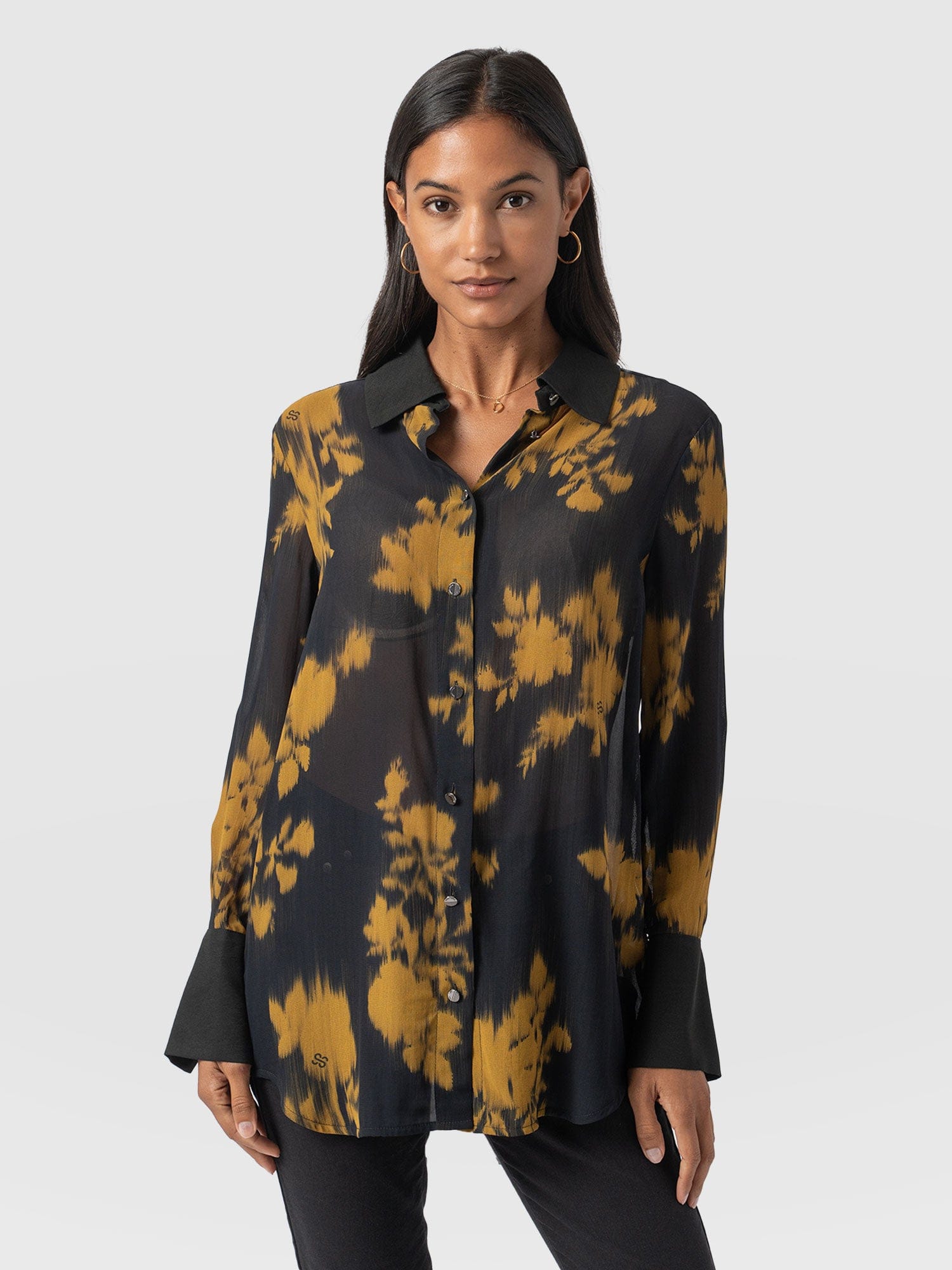 Madison Shirt Yellow Fade Floral - Women's Shirts | Saint + Sofia® US ...