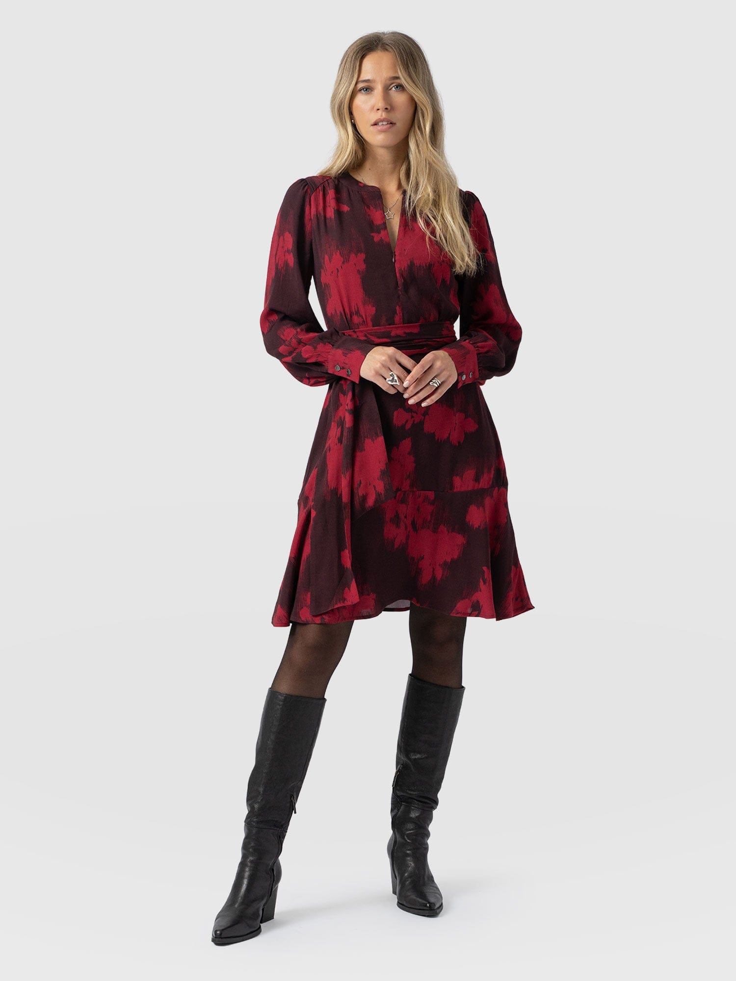 Mini Adaline Zip Up Dress - Pink Fade Floral - Women's Dresses | Saint ...