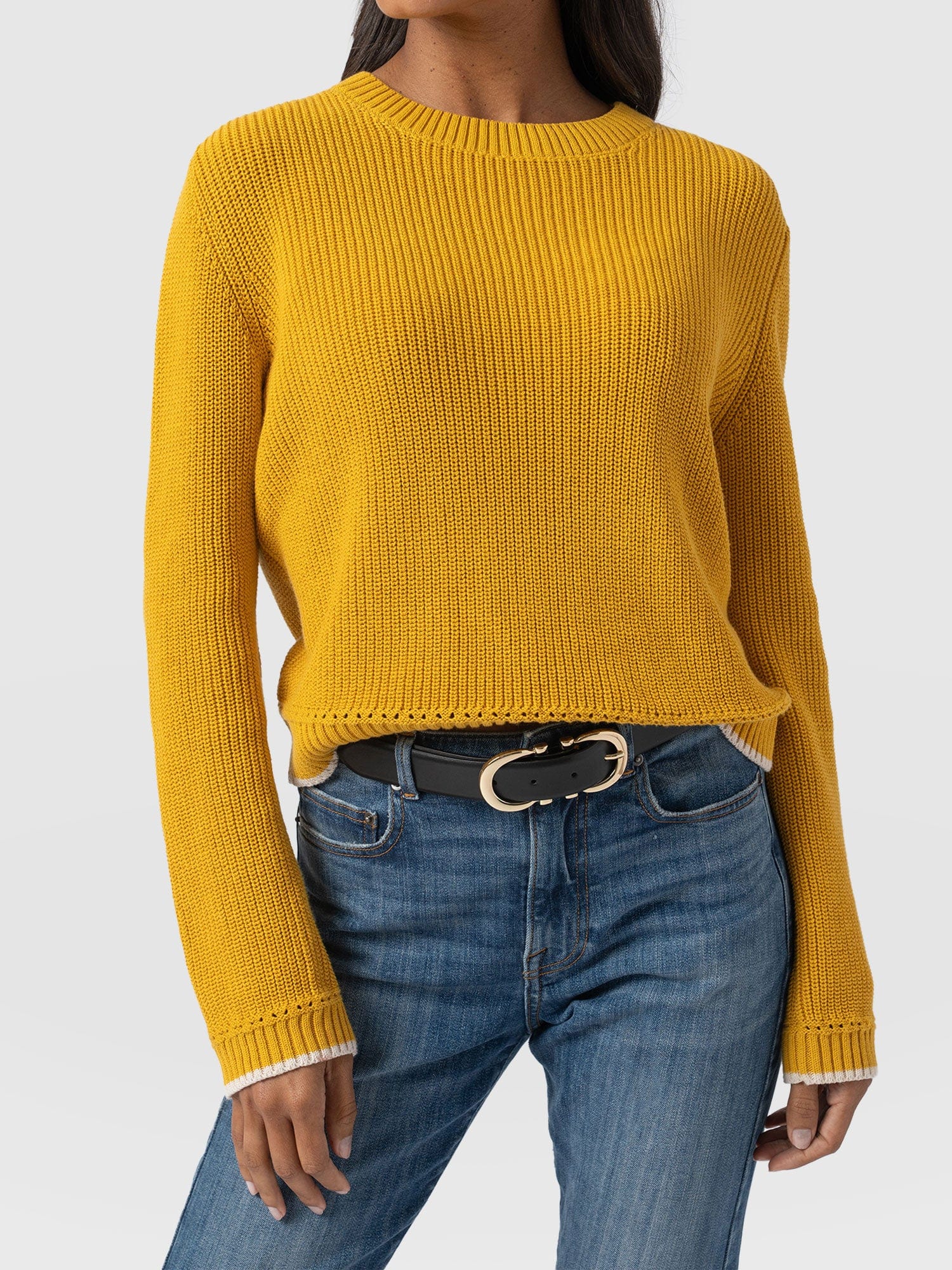Remy Crop Sweater Yellow - Women's Sweaters | Saint + Sofia® US – Saint ...