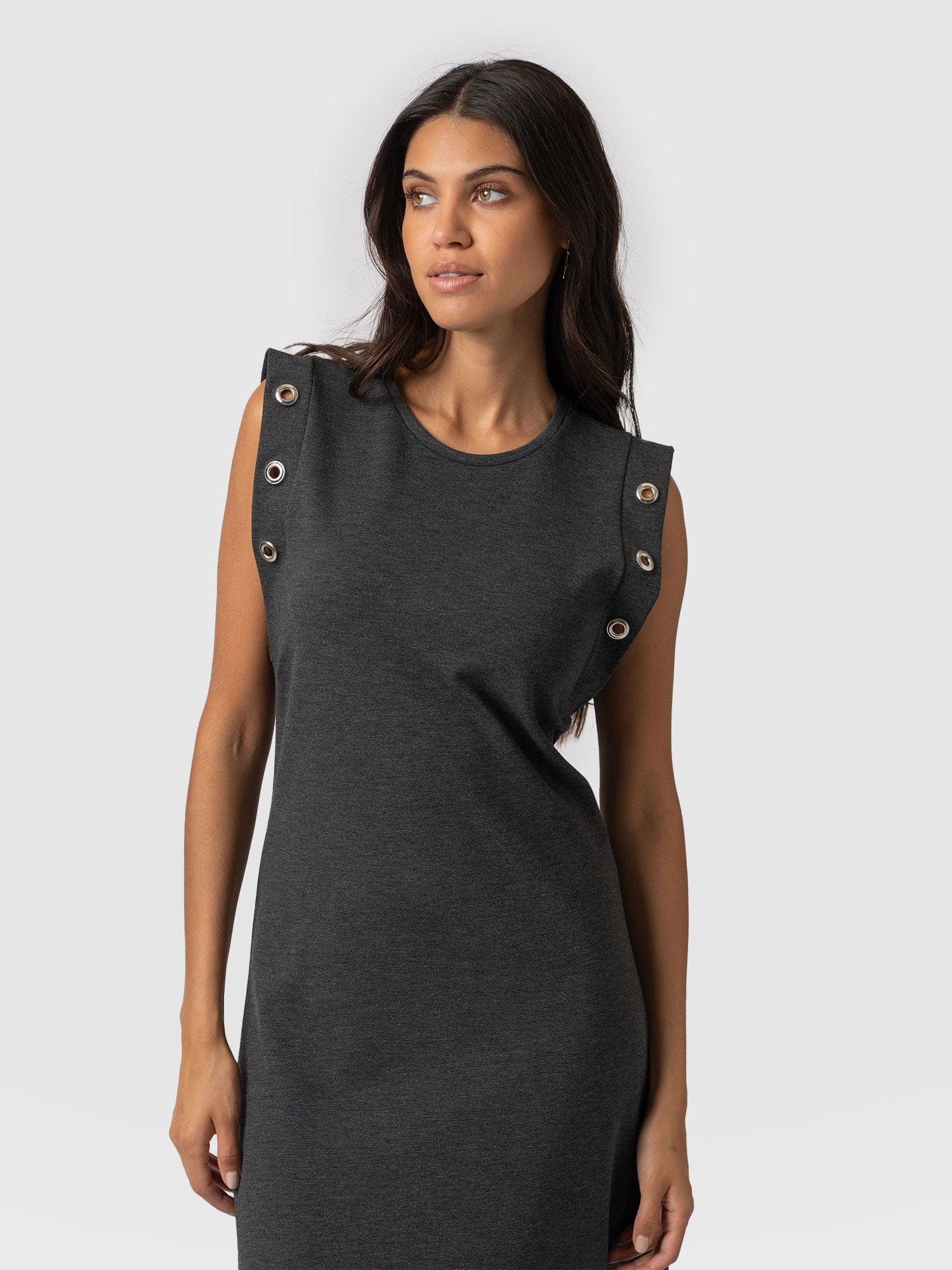 Rowan Dress Charcoal Eyelet - Women's Dresses | Saint + Sofia® US ...