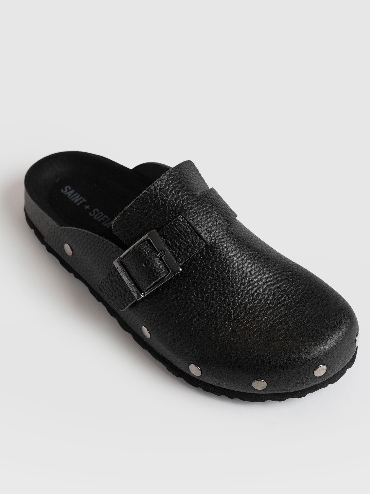 Studded Clogs Black - Women's Shoes | Saint + Sofia® USAA – Saint ...