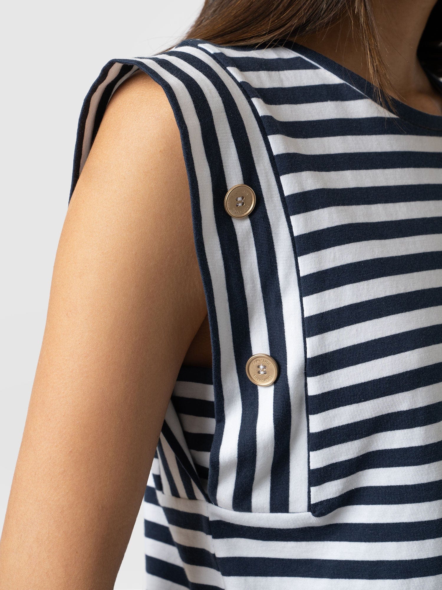 Rowan Tee Navy Stripe - Women's T-Shirts | Saint + Sofia® USA – Saint ...